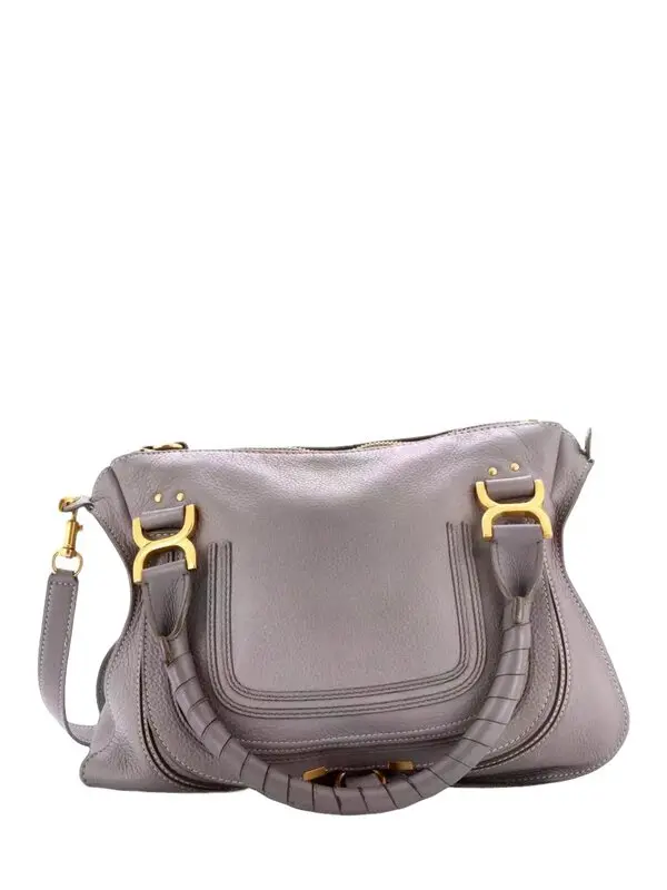 Chloé Marcie Leather Medium Satchel - Grey