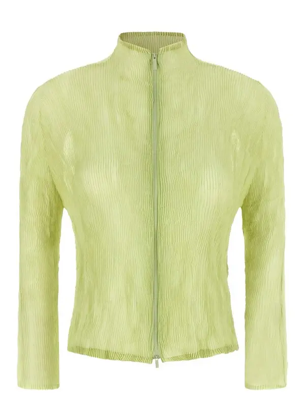 Issey Miyake Chiffon Twist 1' Cardigan - Green