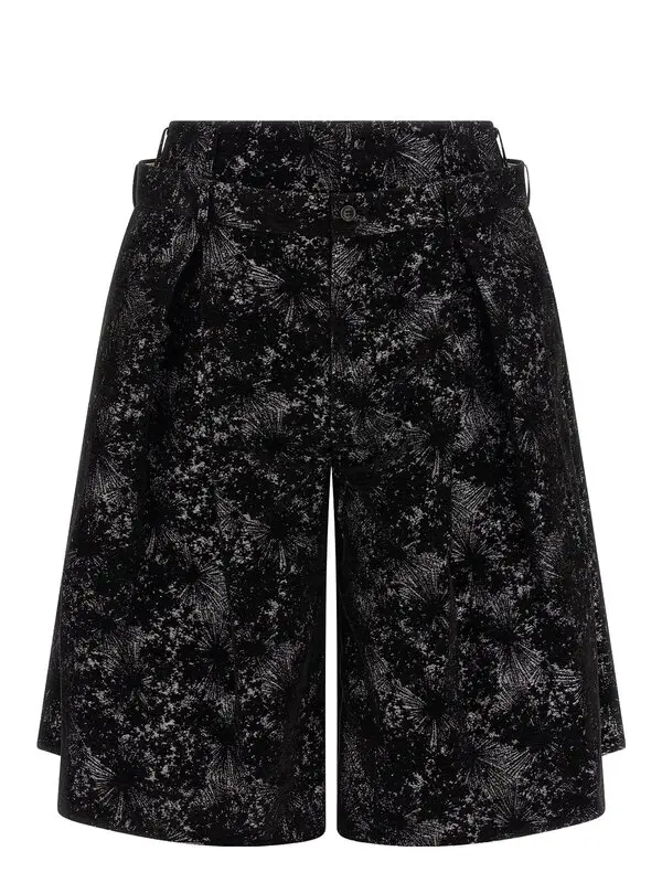 Comme Des Garçons Double Waist Bermuda Shorts - Black