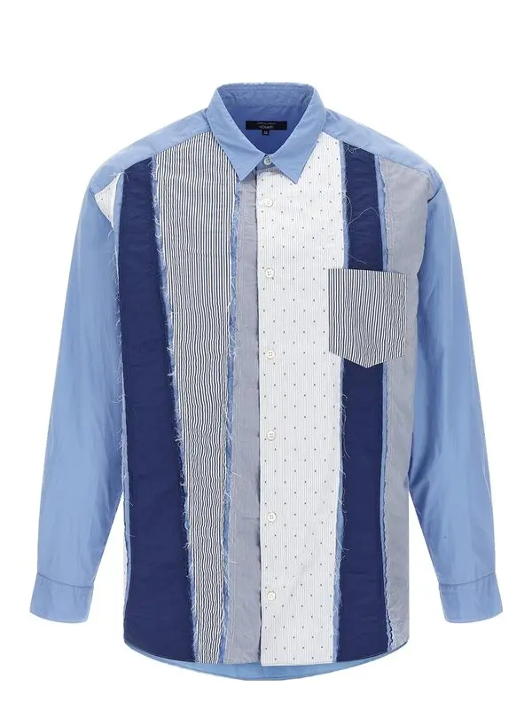 COMME DES GARҪONS HOMME Patchwork Shirt - Light Blue