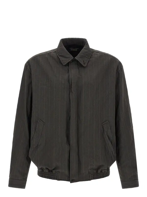 COMME DES GARҪONS HOMME Pinstriped Jacket - Brown