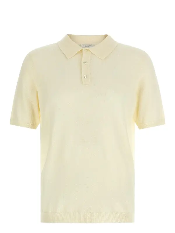 ROBERTO COLLINA Spongy Effect Polo Shirt - Beige