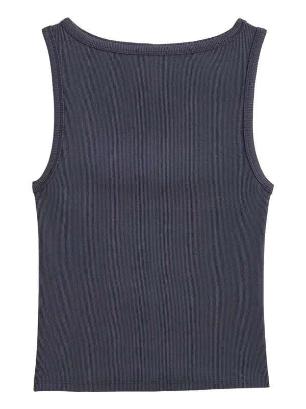 Everlane Effortless Rib Boatneck Tank Top - Graystone