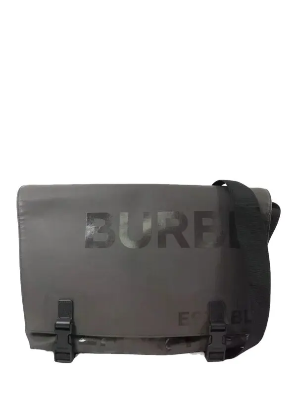 Burberry Logo-print Buckle-fastening Messenger Bag - Grey