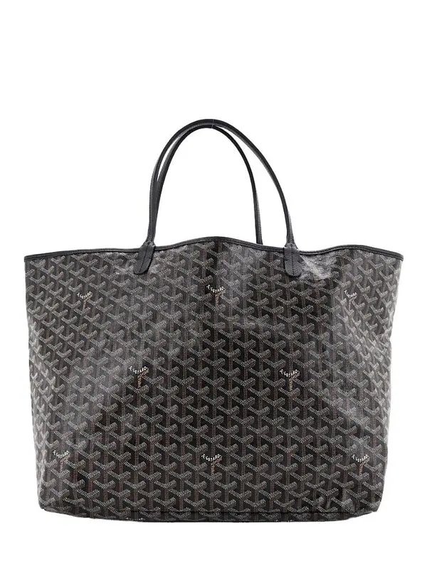 Goyard Gm Saint Louis Tote Coated Canvas - Black