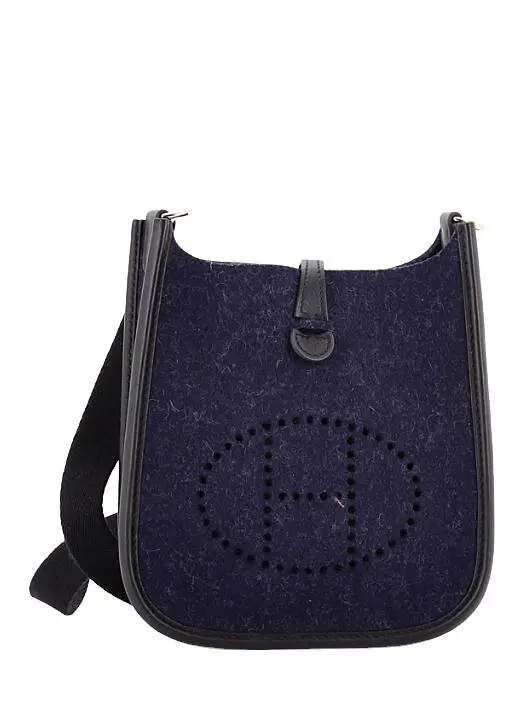Hermès Tpm Evelyne Bag Gen Iii Felt - Blue