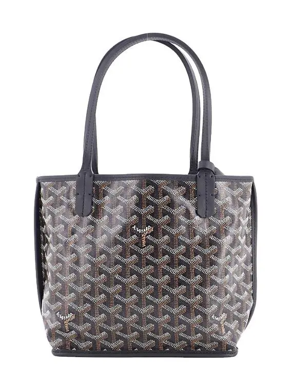 Goyard Mini Anjou Reversible Tote Coated Canvas - Black