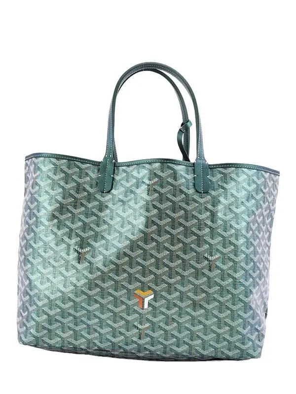 Goyard Pm Saint Louis Tote Iridescent Coated Canvas - Green