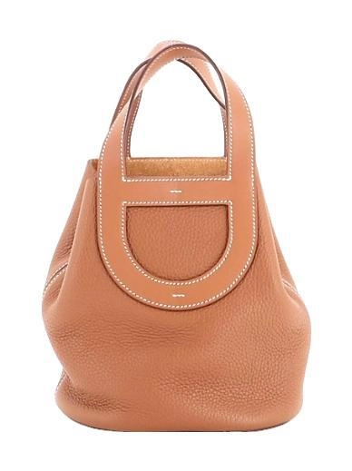 Hermès In-the-loop Clemence With Swift Top Handle Bag - Brown
