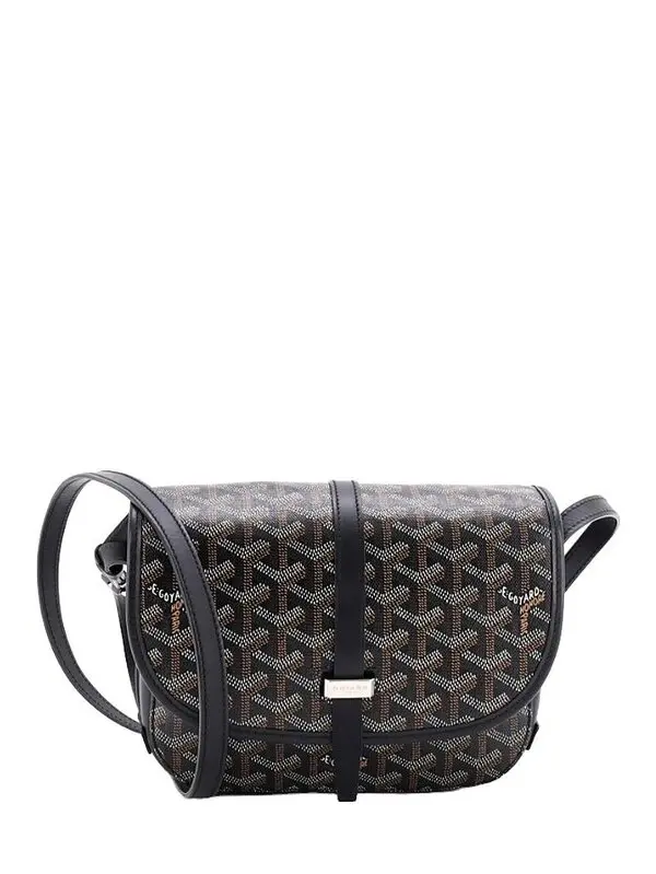 Goyard Pm Belvedere Ii Messenger Bag Coated Canvas - Black