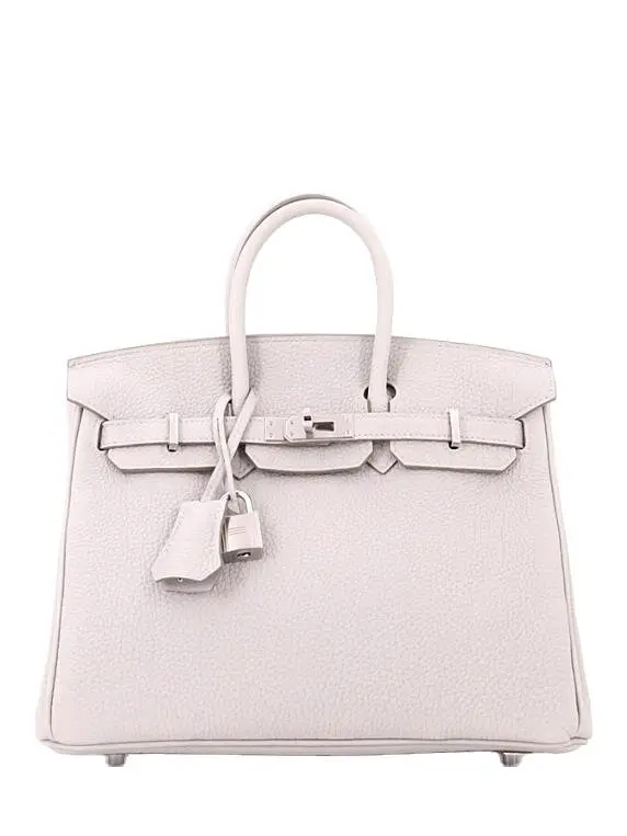 Hermès Birkin 25 Handbag Grey Togo With Palladium Hardware - Gris Perle
