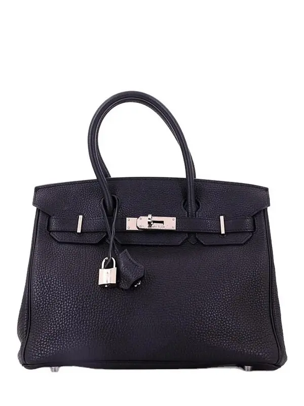 Hermès Birkin 30 Handbag Black Togo With Palladium Hardware - Noir