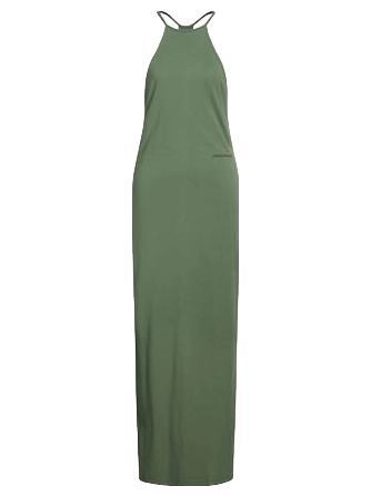 HINNOMINATE Maxi Dress Military Size Cotton, Elastane - Green