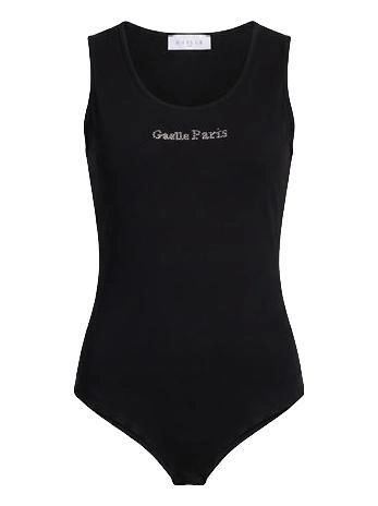 GAELLE PARIS Bodysuit Size Cotton, Elastane - Black