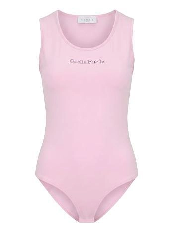 GAELLE PARIS Bodysuit Size Cotton, Elastane - Pink