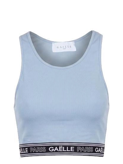 GAELLE PARIS Top Size Cotton, Elastane - Blue