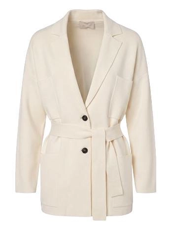 DRUMOHR Blazer Size Merino Wool - Ivory
