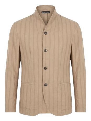Emporio Armani Blazer Size Viscose, Polyamide, Linen, Cotton - Beige