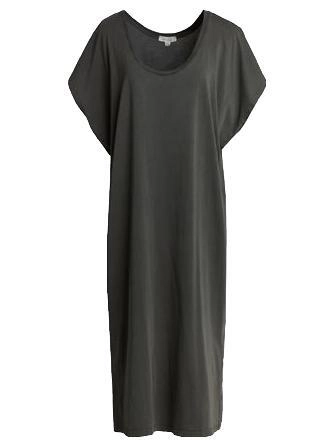 Crossley Midi Dress Charcoal Size Cotton - Grey