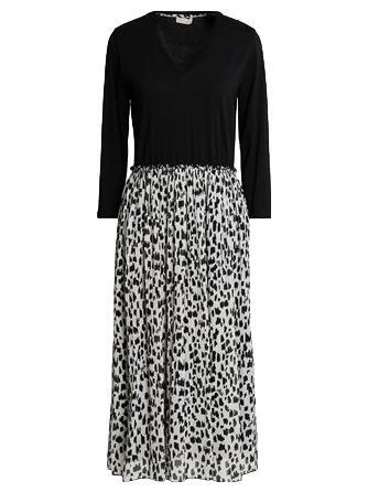 Liu Jo Midi Dress Size Polyester, Cotton, Elastane - Black