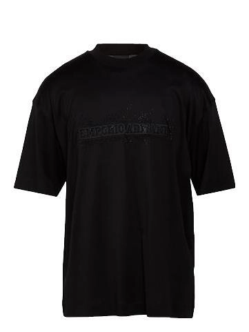 Emporio Armani T-shirt Size Lyocell, Cotton - Black