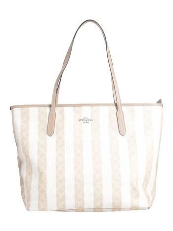 COACH Shoulder Bag Textile Fibers - Beige