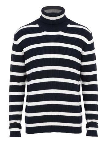 Emporio Armani Turtleneck Size Virgin Wool, Cotton - Blue