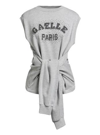 GAELLE PARIS Sweatshirt Size Cotton, Polyester, Elastane - Grey