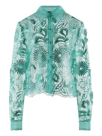 Alberta Ferretti Shirt Turquoise Size Polyester - Blue