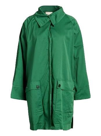 SEMICOUTURE Overcoat & Trench Coat Size Cotton, Elastane - Green