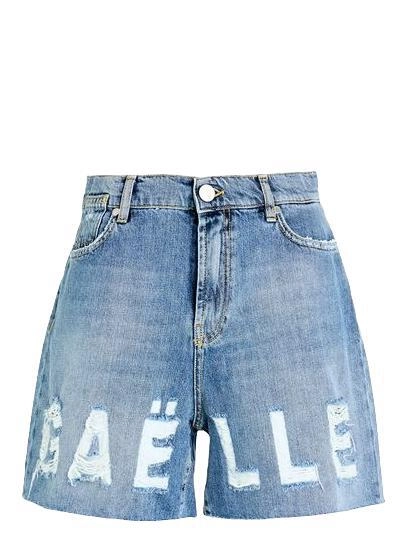 GAELLE PARIS Denim Shorts Size Cotton - Blue