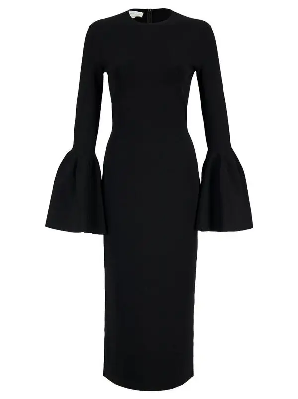 Stella McCartney Bell Sleeve Midi Dress - Black