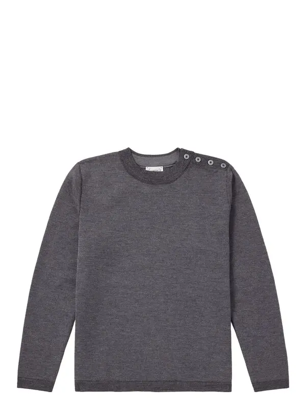 S.N.S. HERNING Naval Virgin Wool Sweater - Gray