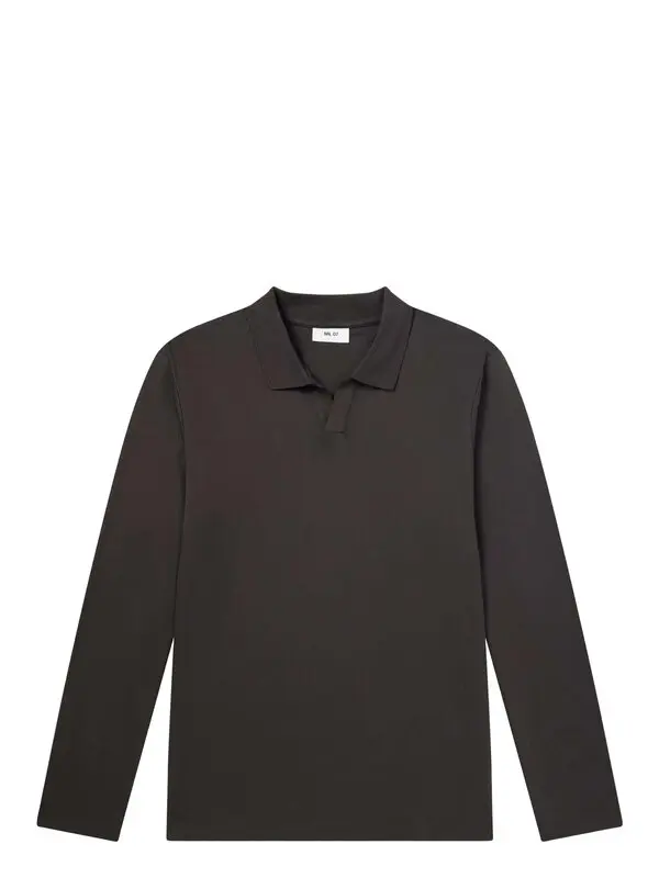 Nn07 Paul 3525 Organic Cotton-jersey Polo Shirt - Brown