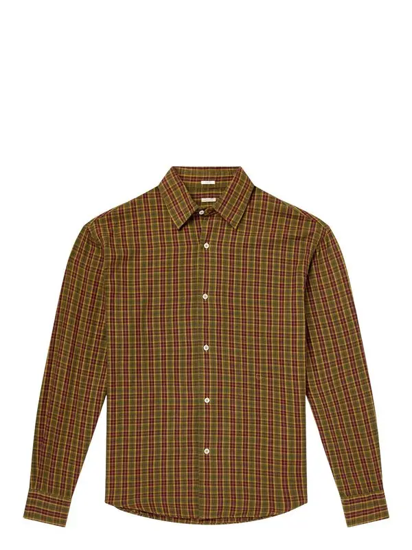 Massimo Alba Boxy Checked Cotton Shirt - Brown