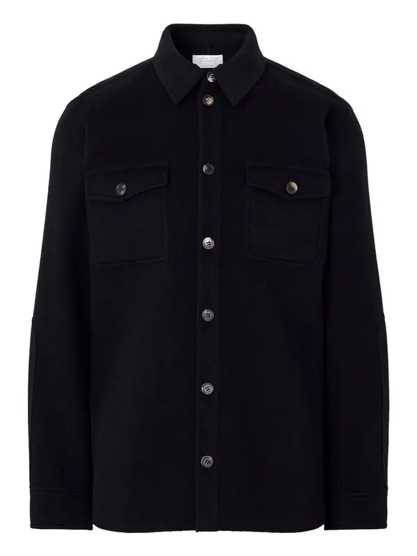 Gabriela Hearst Lucas Cashmere Overshirt - Black