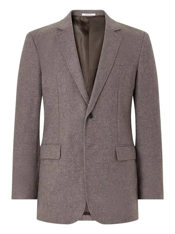 Gabriela Hearst Irving Virgin Wool And Cashmere-blend Suit Jacket - Brown