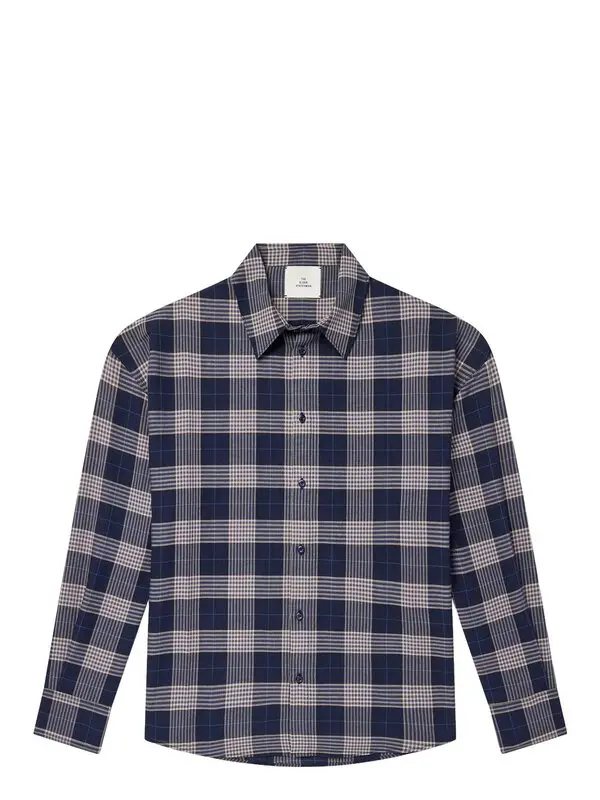 THE ELDER STATESMAN Checked Cotton Shirt - Blue