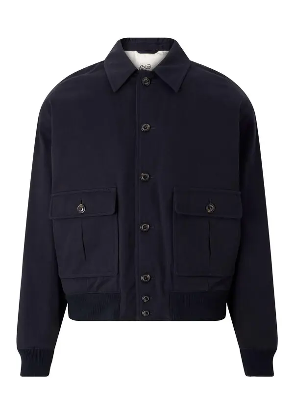 VALSTAR Colin Padded Cotton-twill Bomber Jacket - Navy