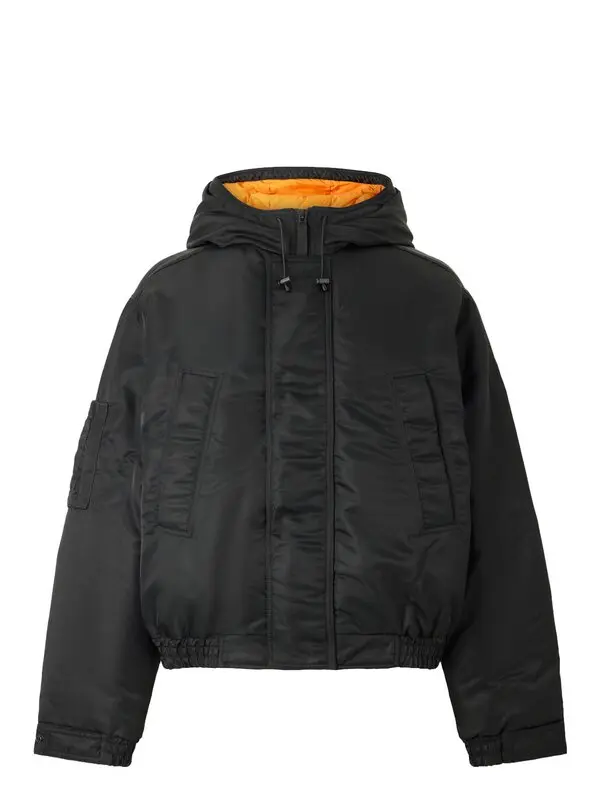 Canada Goose Windrow Twill Hooded Down Bomber Jacket - Black
