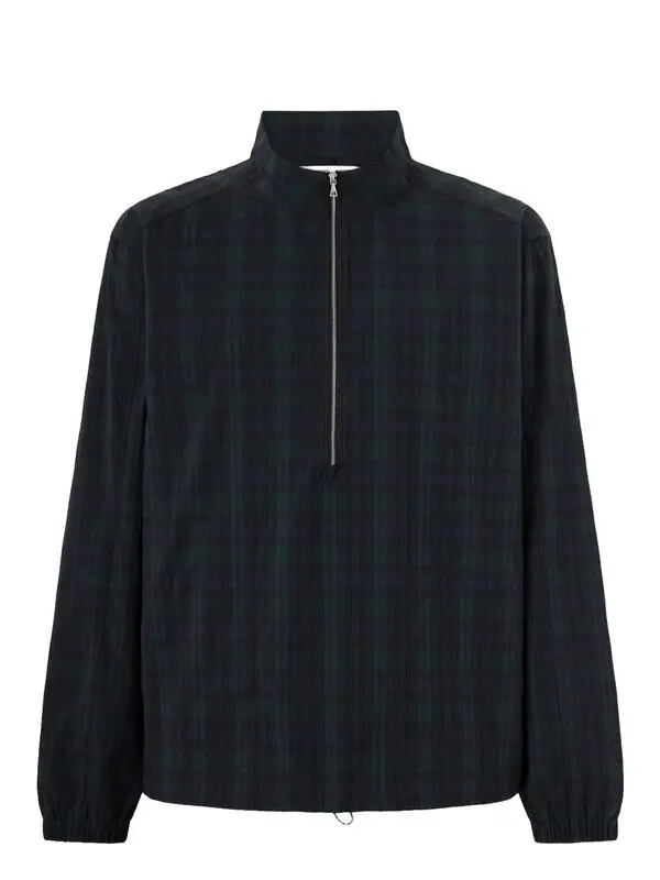 Literary Sport Anton Checked Seersucker Jacket - Blue