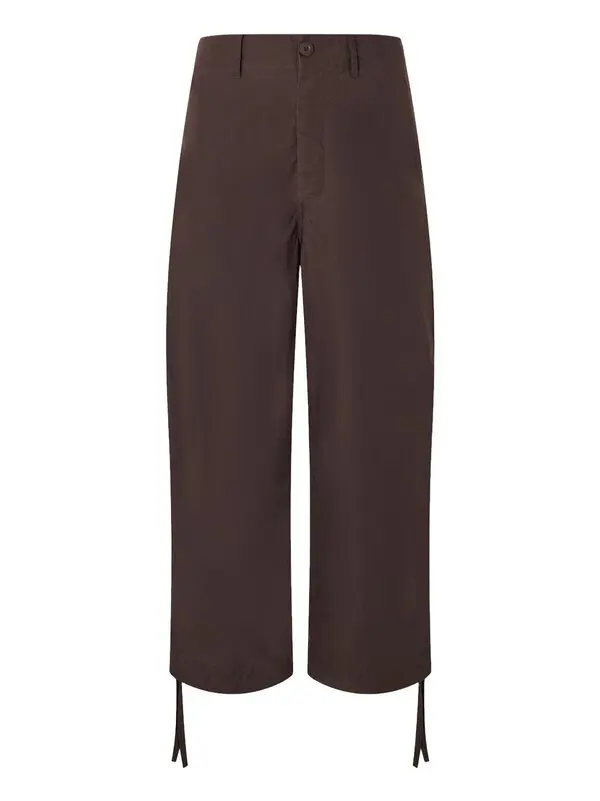 CASEY CASEY Abel Wide-leg Cotton Trousers - Brown