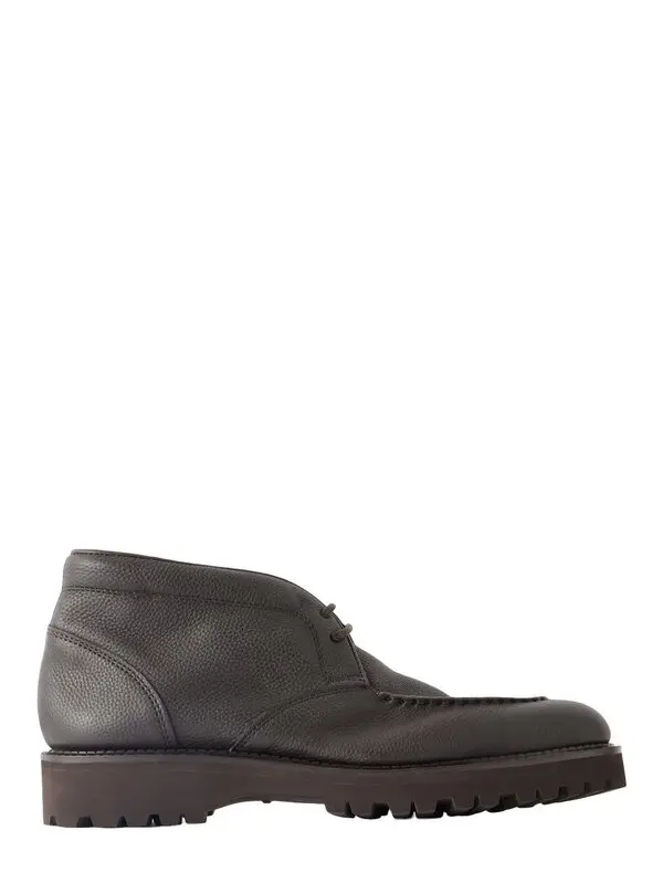 John Lobb Field Full-grain Leather Desert Boots - Brown