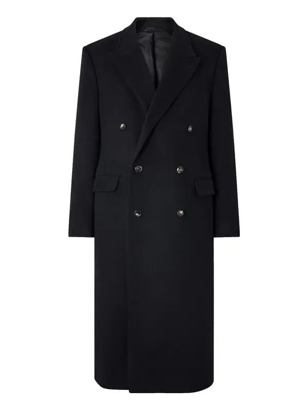 Gabriela Hearst Brannick Double-breasted Cashmere Overcoat - Black