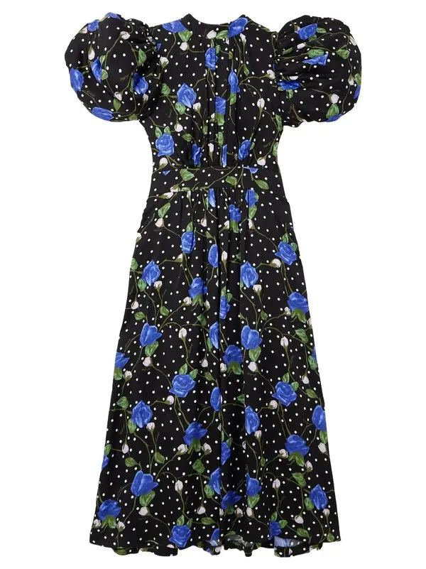 ROTATE BY BIRGER CHRISTENSEN Stripped Printed Dress With No Back Coverage - Black