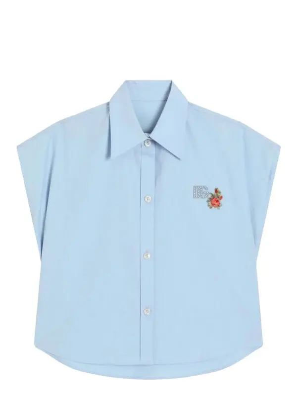 Dolce & Gabbana Logo-appliqué Shirt - Blue