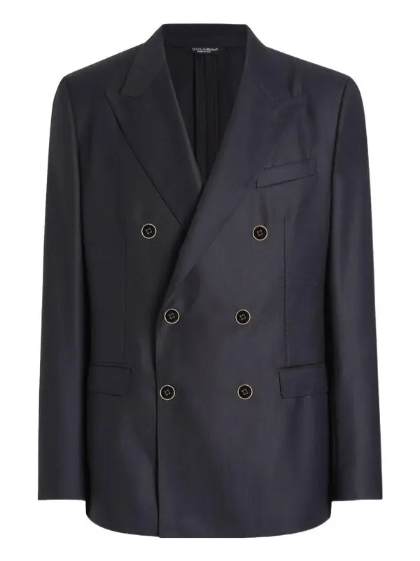 Dolce & Gabbana Double-breasted Buttoned Blazer - Black