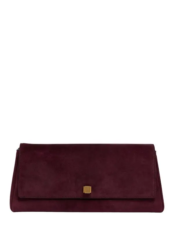 Khaite Audrey Foldover Clutch Bag - Red