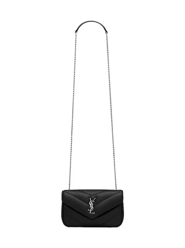 Saint Laurent Loulou Mini In Lambskin - Black