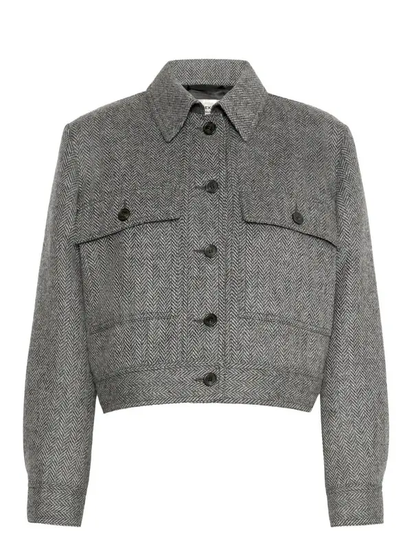 Max Mara Cropped Jacket - Dark Gray